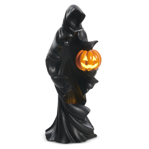 30" BLACK LIGHTED FACELESS GHOST WITH PUMPKIN – Purple Box Boutique